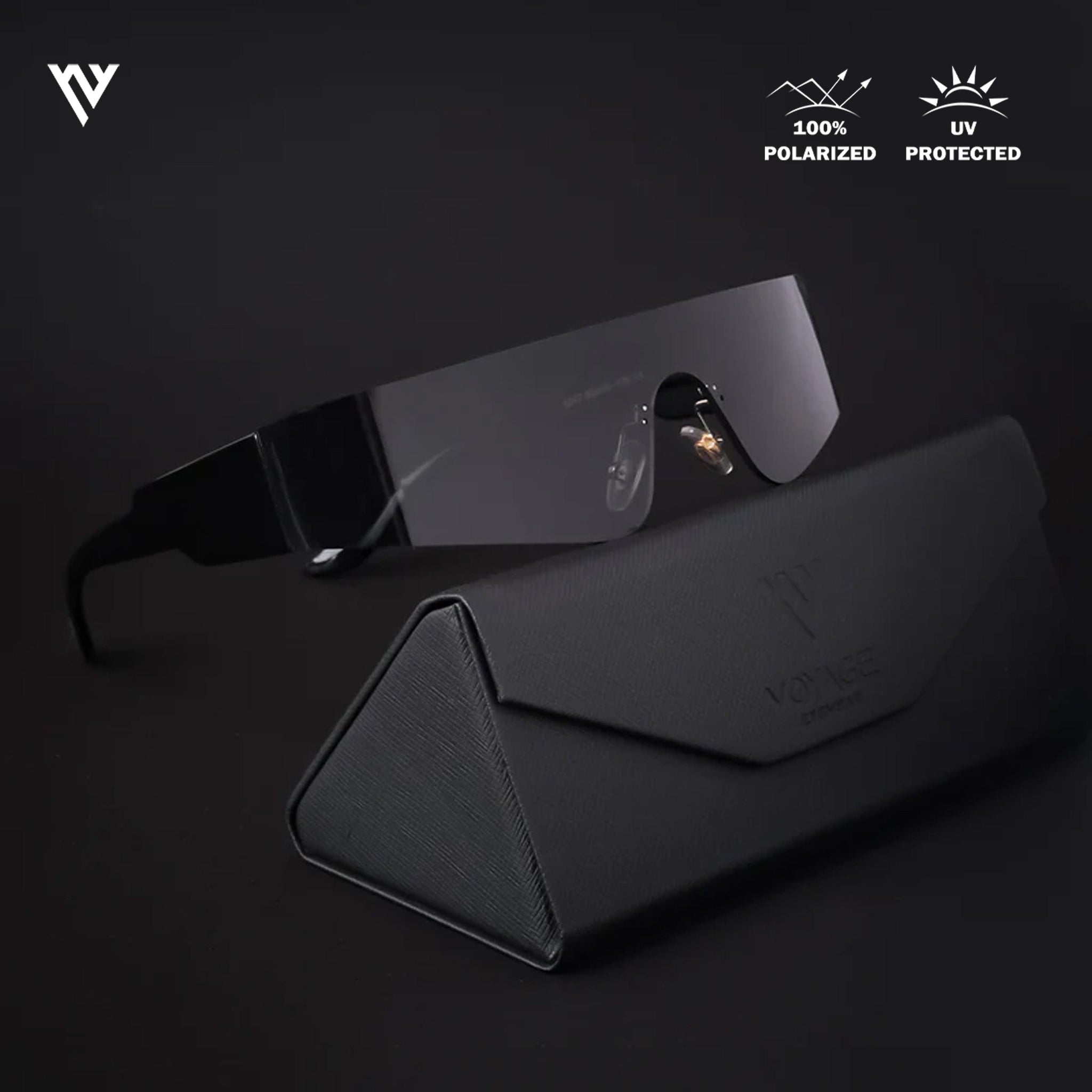 Xylar | Black Polarized Wrap Around Sunglasses - PMG4022