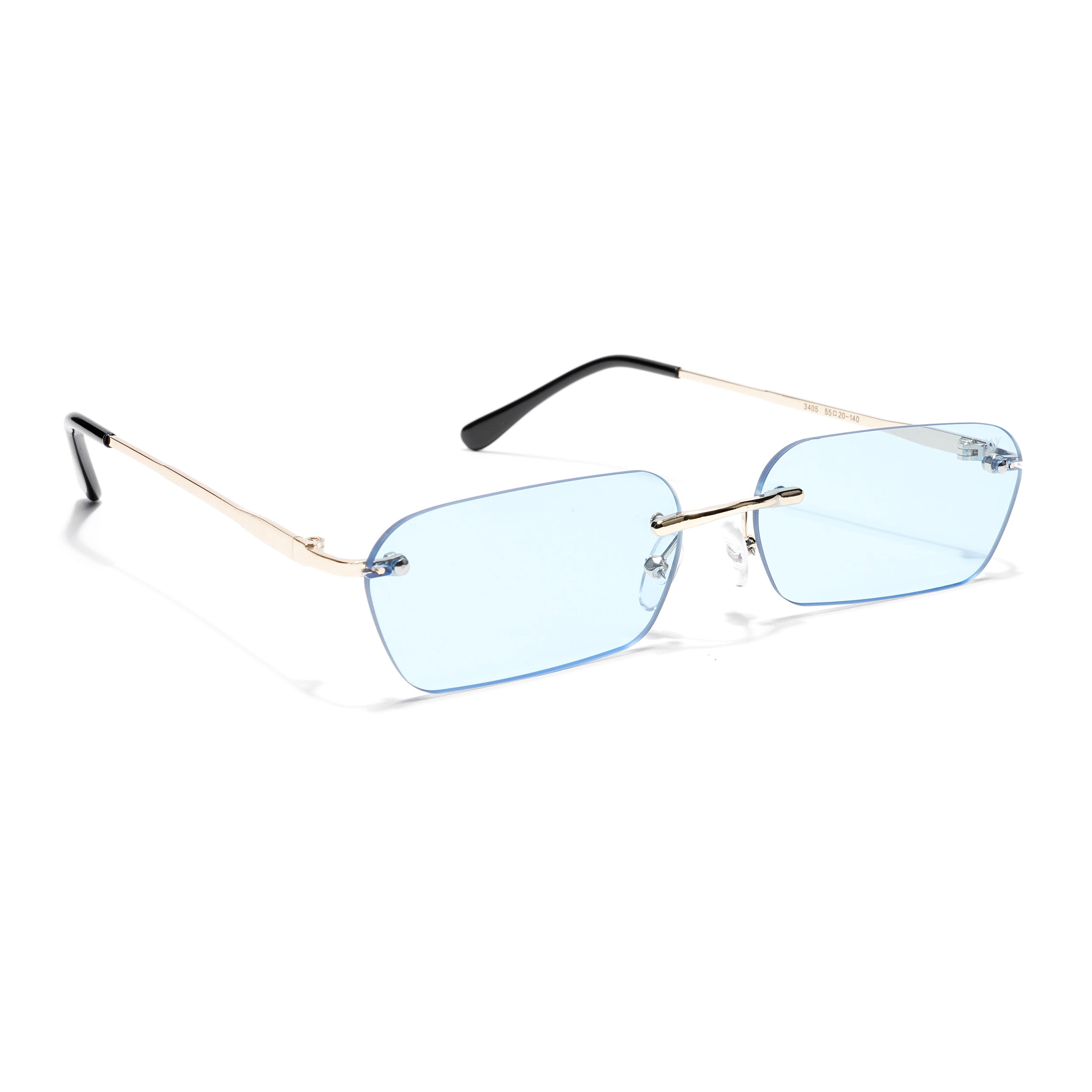 Rimless rectangle sunglasses store