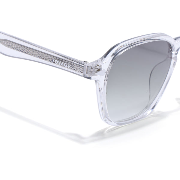 Wayfarer Polarized Sunglasses for Men & Women (Olive Lens | Transparen